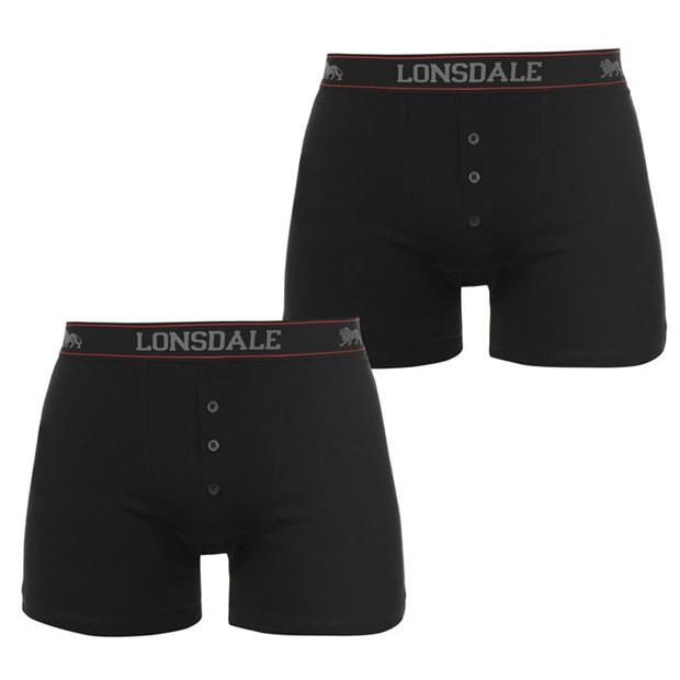 Lonsdale Mens 2 Pack Boxers - Black (Parallel Import) | Shop Today. Get ...