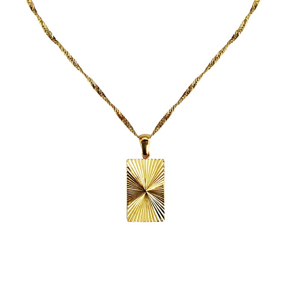 Vixen Gold Chain With a Rectangle Sunlight Pendant | Shop Today. Get it ...