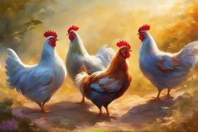 Rooster Gathering Crowing Chorus Unites Poster - A1 Large Poster | Shop ...
