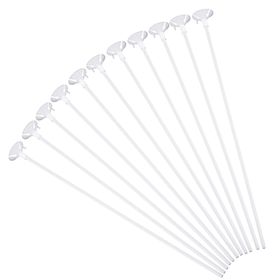 Upgraded Version 100 Pieces White Plastic Balloon Sticks Holders and ...
