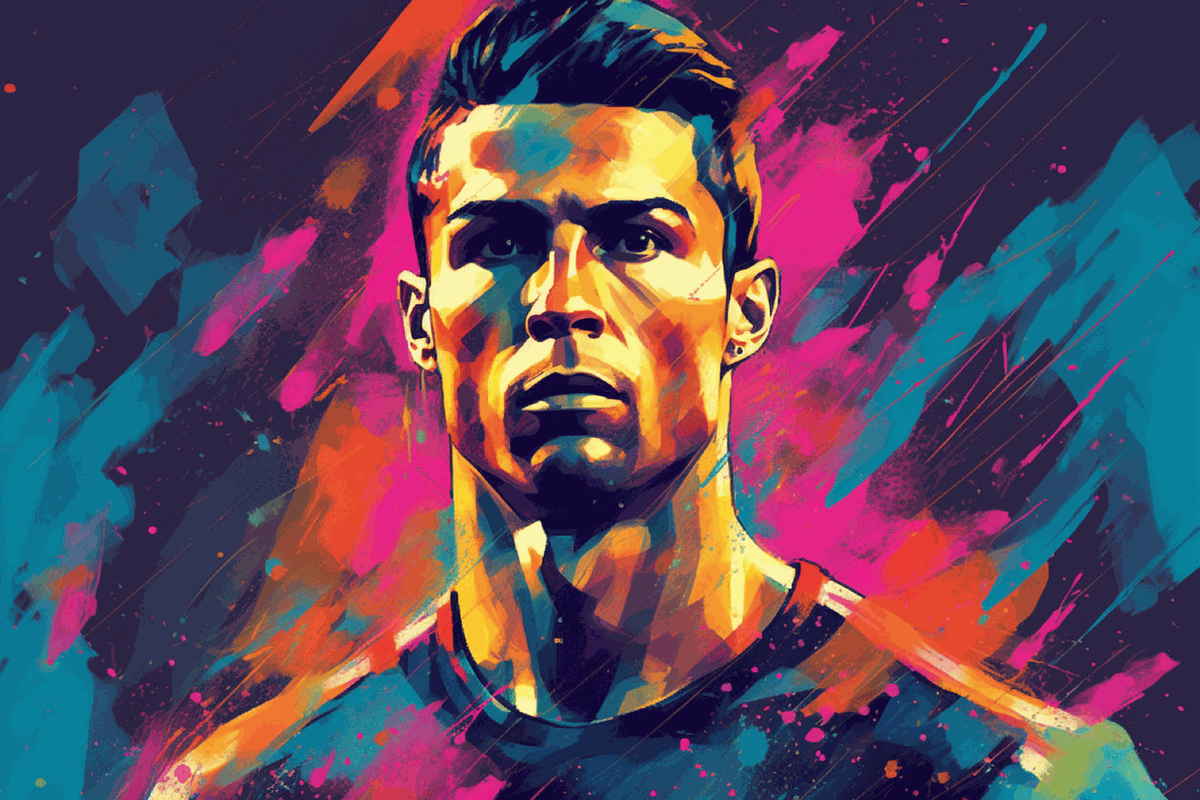 Canvas Wall Art - Cristiano Ronaldo Abstract Artwork | Shop Today. Get ...