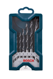 Bosch 7 Piece Mini-X-Blue Line Wood Drill Bit Set (3-10mm) | Shop Today ...