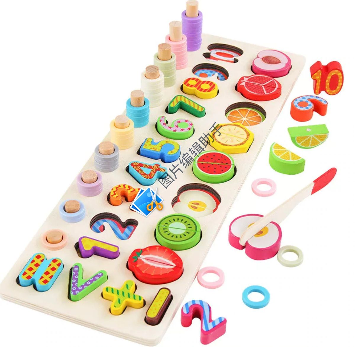 Wooden Counting Number Puzzle With Fruit Matching | Shop Today. Get it ...