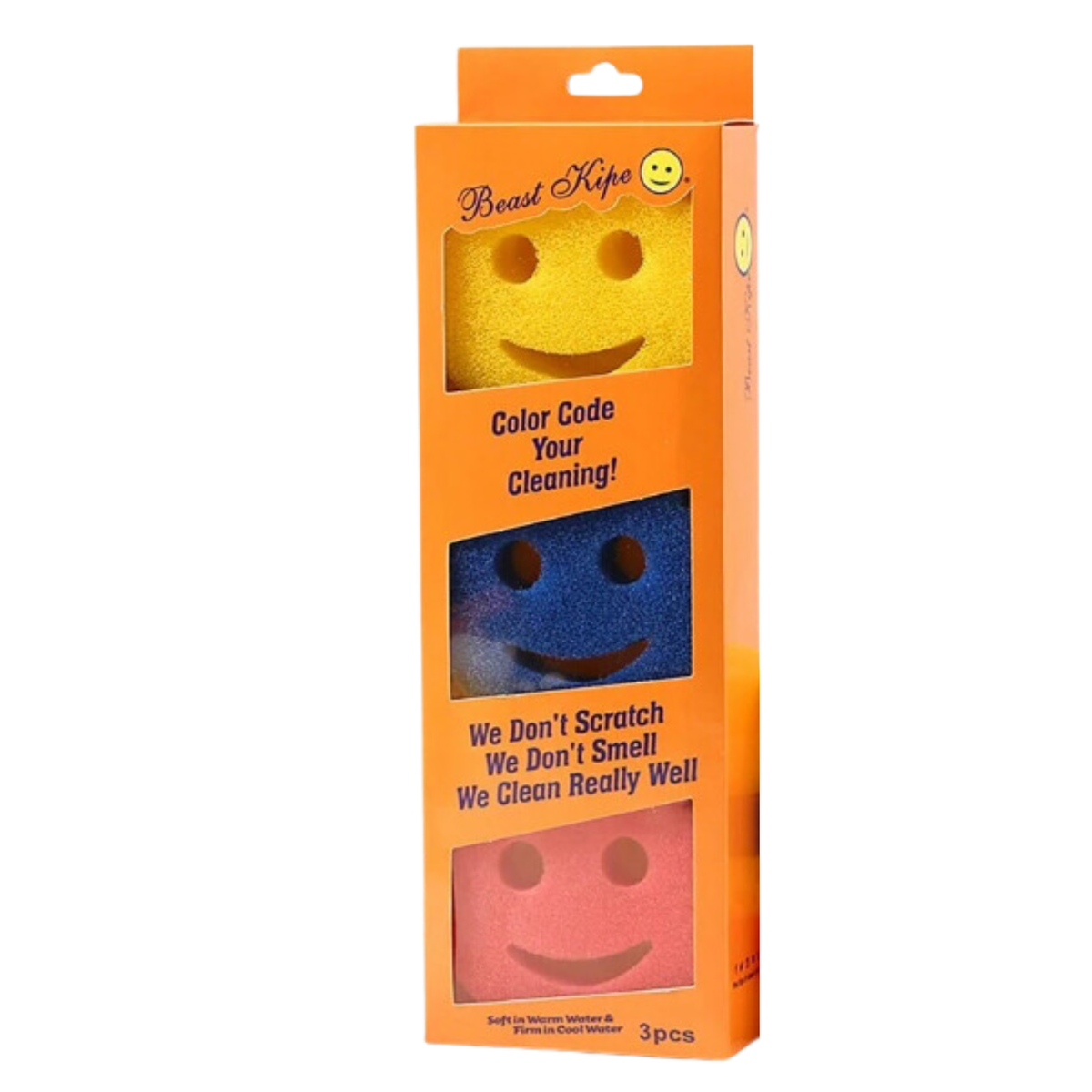 Smiley Scrubbers: The Ultimate Dual-Sided Sponge - 3 Pack | Shop Today ...