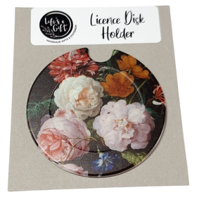 Licence Disk Holder - Assorted Pink Blooming Roses | Shop Today. Get it ...