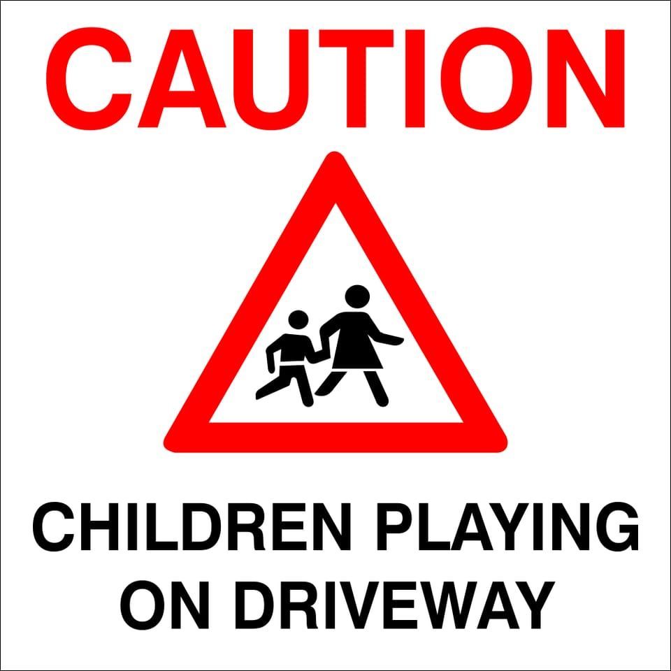Caution Children Playing Sign 290x290 On abs | Shop Today. Get it ...