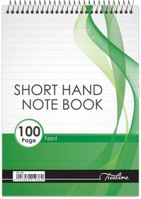 Treeline A5 Top Bound 100 pg Short Hand Note Book Feint - Pack of 10 ...
