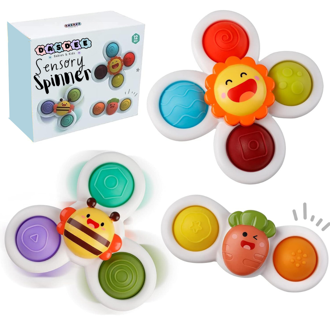 Sensory Spinner - Suction Fidget Toy for Baby - Toddler. Travel, Car ...