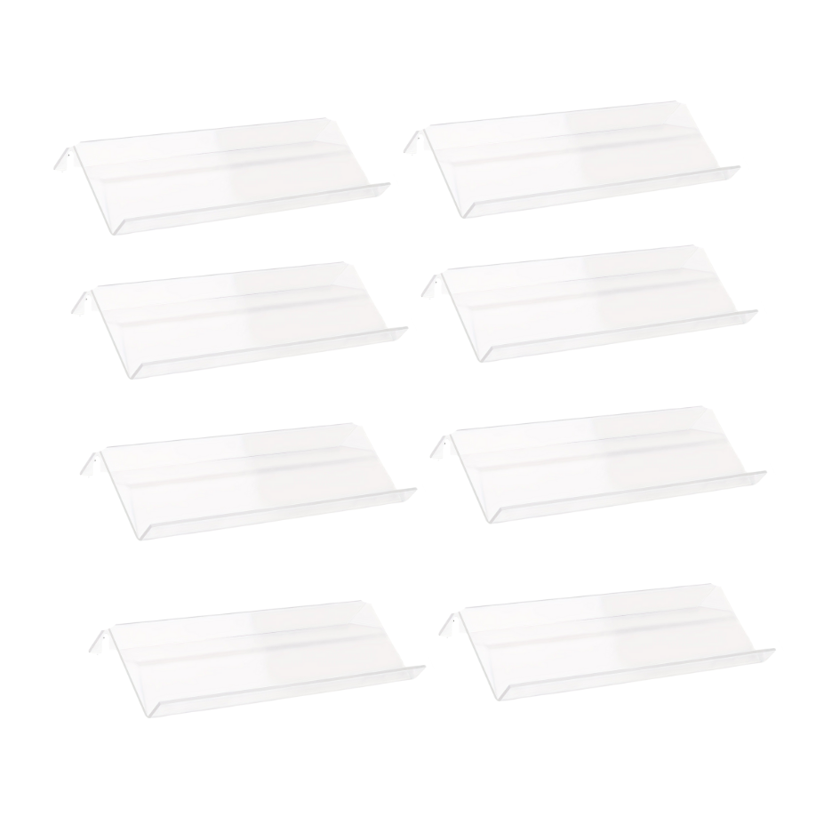Bestby- 8pcs Frosted Acrylic 4-Tier Step Shelf Spice Rack Drawer ...