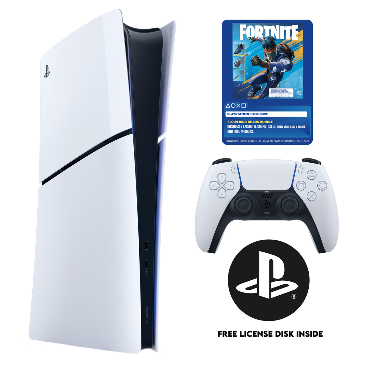 PS5 Playstation 5 Digital (E) + Fortnite Voucher + Ps Sticker | Shop ...