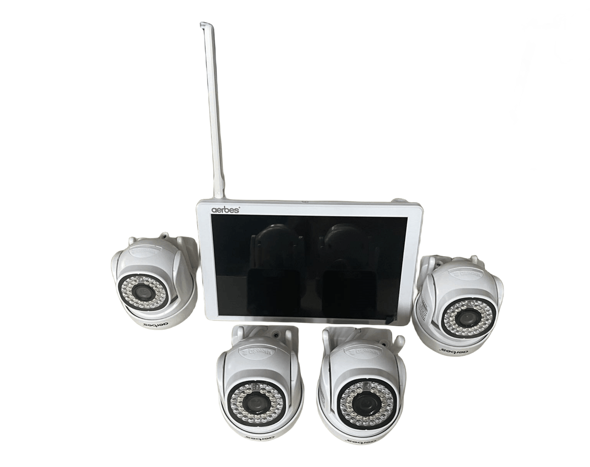 Aerbes - 4 Way Screen Wifi Monitoring Kit 1080P-Night Vision-Water ...