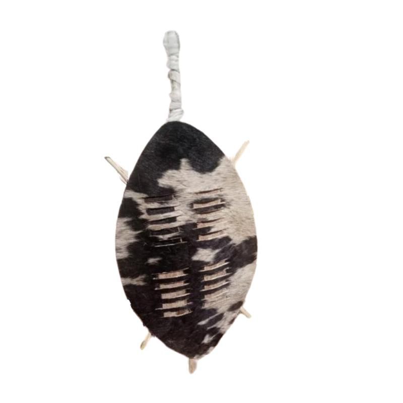 Medium Zulu Black and White Cowhide 75cm Traditional Handmade Shield ...