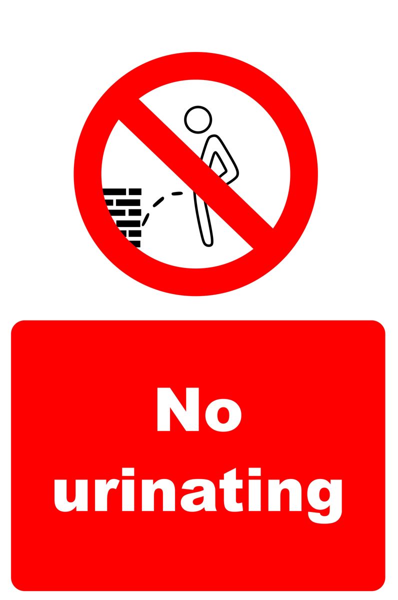 No Urinating 40x60cm Sign - 4 Pack. | Shop Today. Get it Tomorrow ...