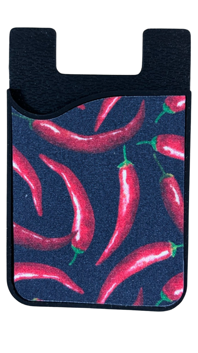 Card Holder that can Stick to the back of your Phone -Red, Hot Chilli ...