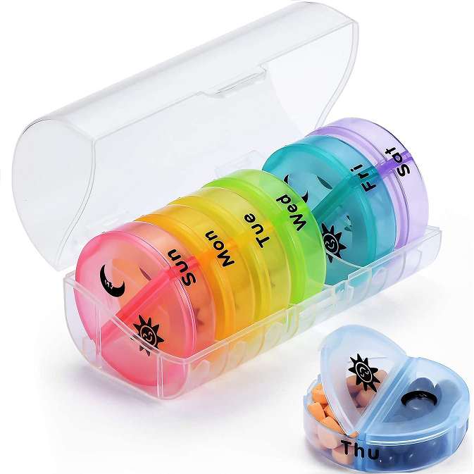 Moisture Proof Pill Organiser Storage 7 Days - Twice a day | Shop Today ...