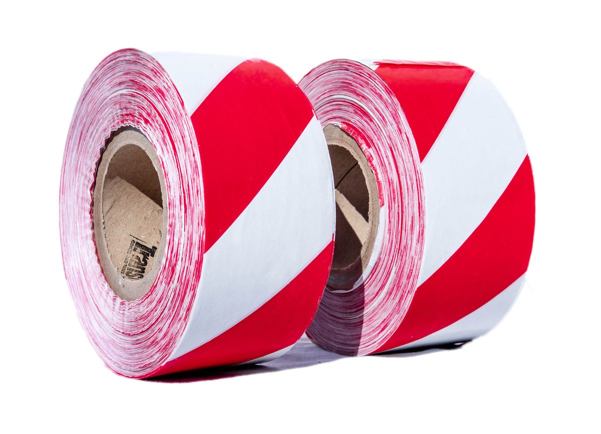 Barrier tape / safety tape red & white 100m (75mm x 100m - Pack of 2) | Shop Today. Get it ...