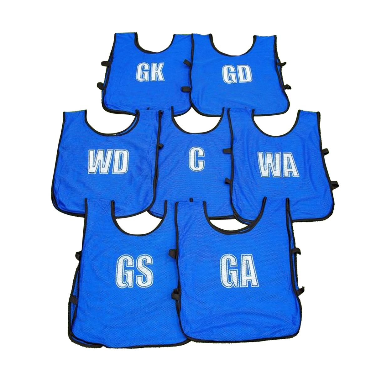 Netball Bibs 7 Pack With Positions Markings Aldult Sizes for Teams ...