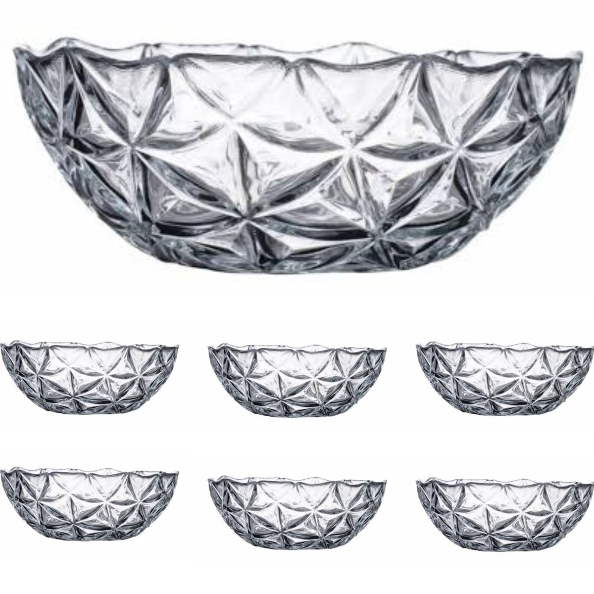 Bowl Set 7 Piece Estrella - Premium Glass Design - Crockery Centre ...