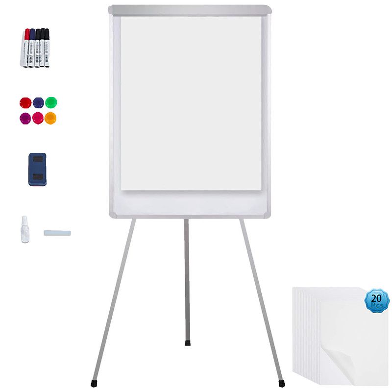 Magnetic Whiteboard with Tripod Easel, Meeting Presentation Easel with ...