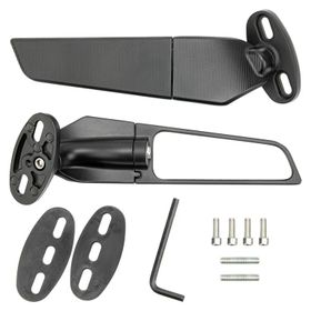 Universal Motorcycle Aluminium Wind Wing Stealth Mirror Set | Shop ...
