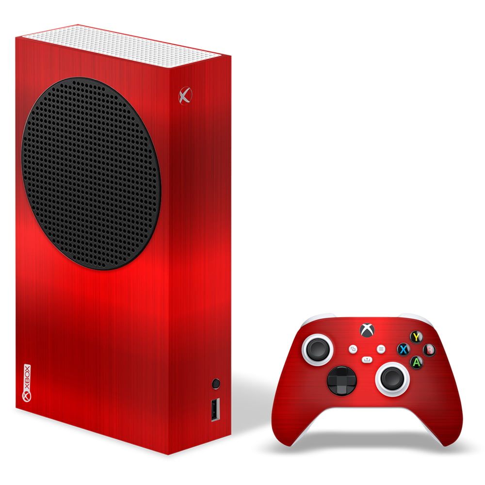 SkinNit Decal Sticker Skin For Xbox Series S: Chrome Red (Textured ...