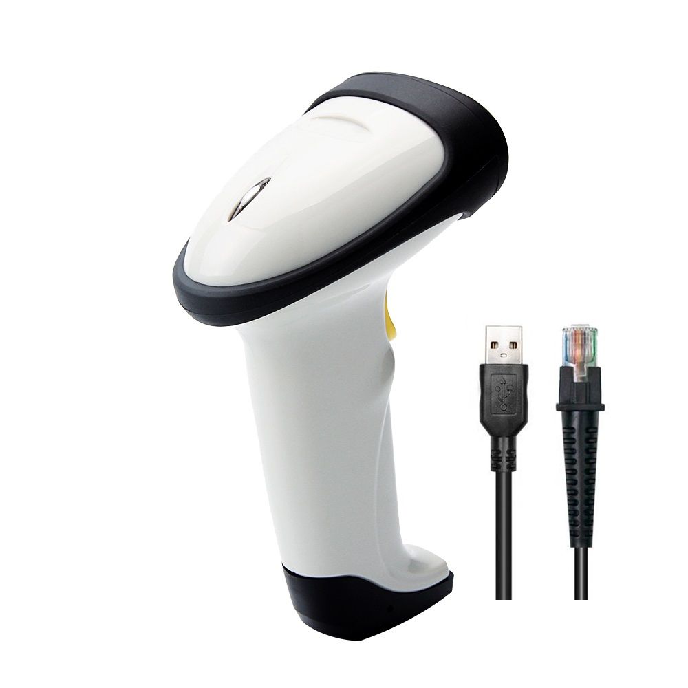 Portable handheld laser barcode scanner- white 1d | Shop Today. Get it ...