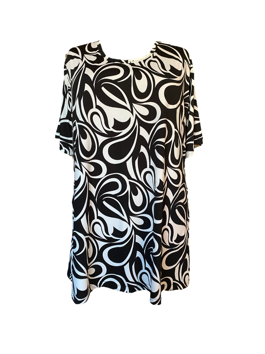 Plus Size Black and White Bon Bon Top | Shop Today. Get it Tomorrow ...