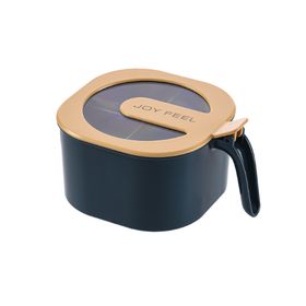 4 Section Cube Seasoning Box with Condiment Storage Container with Lids ...