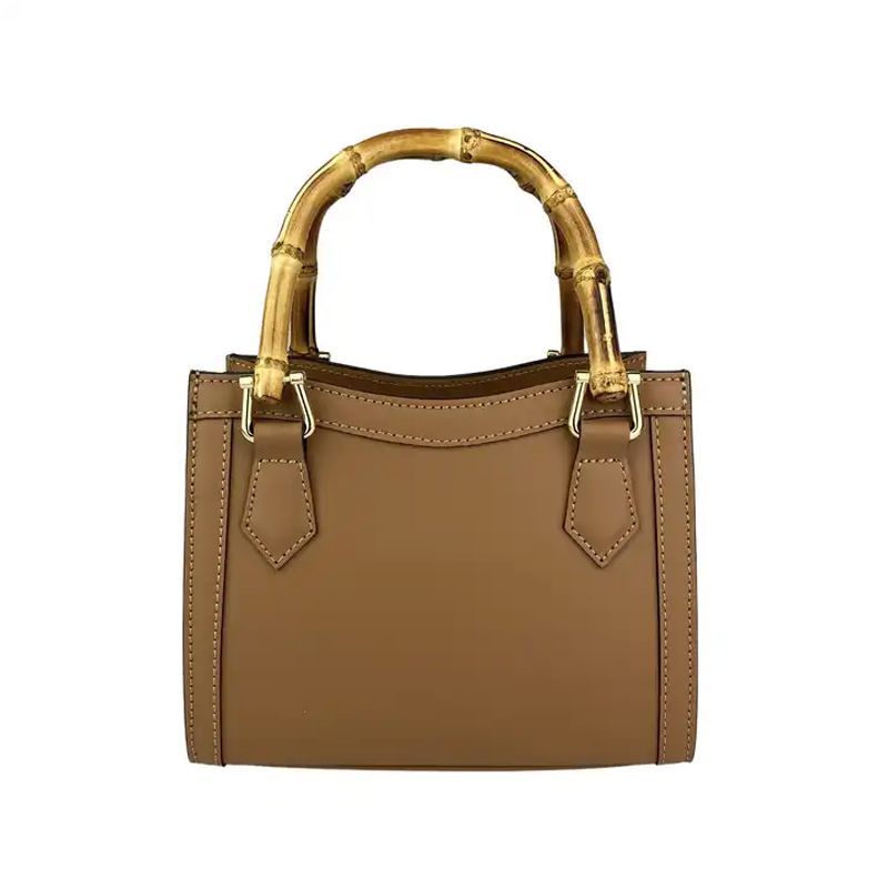 Faux Leather Bamboo Shoulder Small Handle Bag | Shop Today. Get it ...