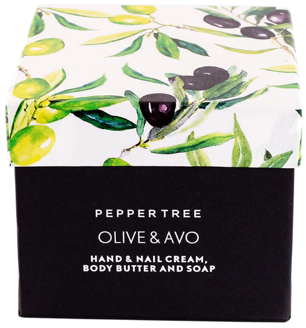Pepper Tree Olive & Avo Body Butter / Hand Cream & Soap Bar Gift Set ...