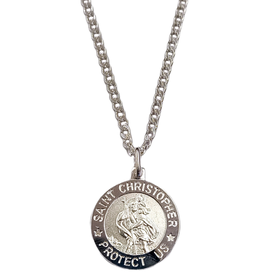 Sterling Silver 925 Saint Christopher Pendant Chain | Shop Today. Get ...