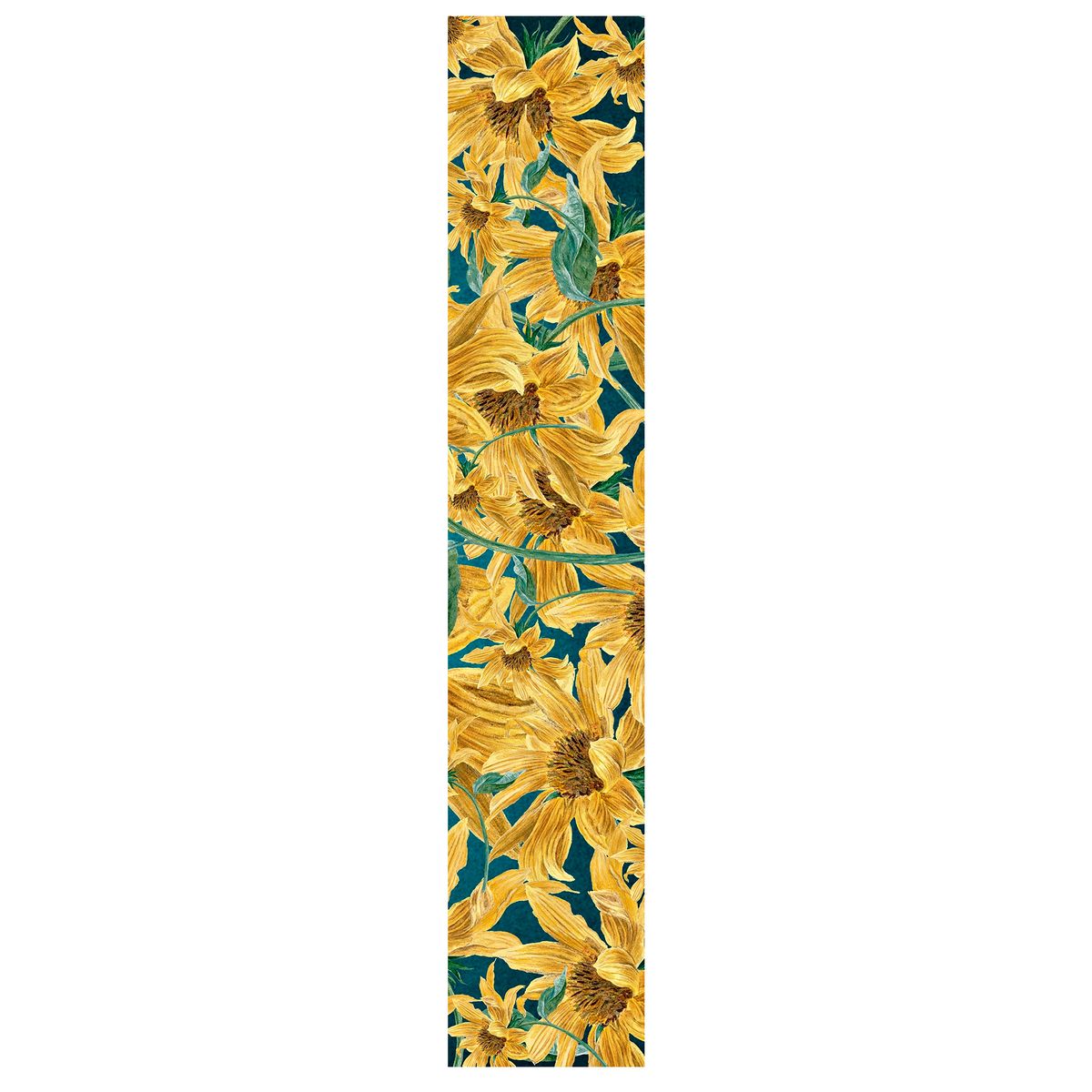 Yellow Flowers on Blue Table Runner | Shop Today. Get it Tomorrow ...