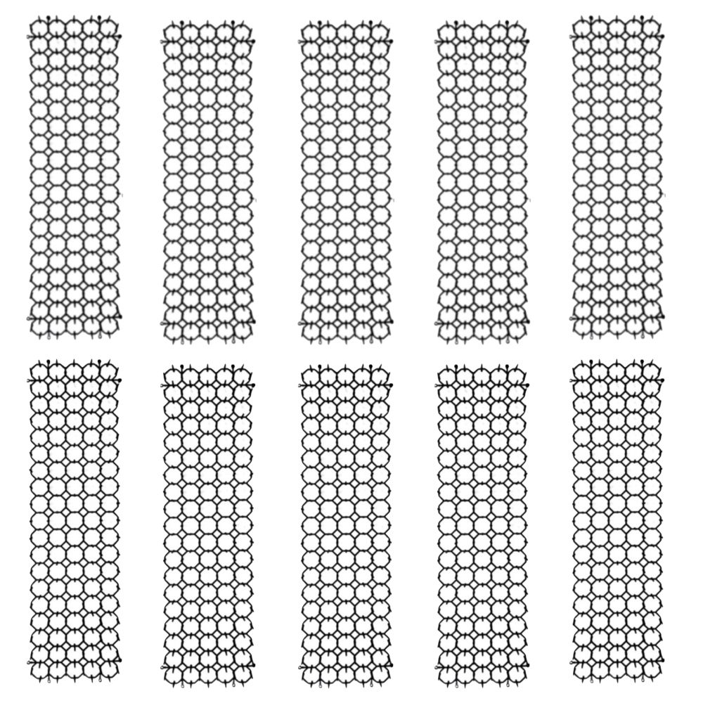 Garden Pest Control Cat Scat Prickle Spike Strip Mats (13x49cm) 10 Set ...