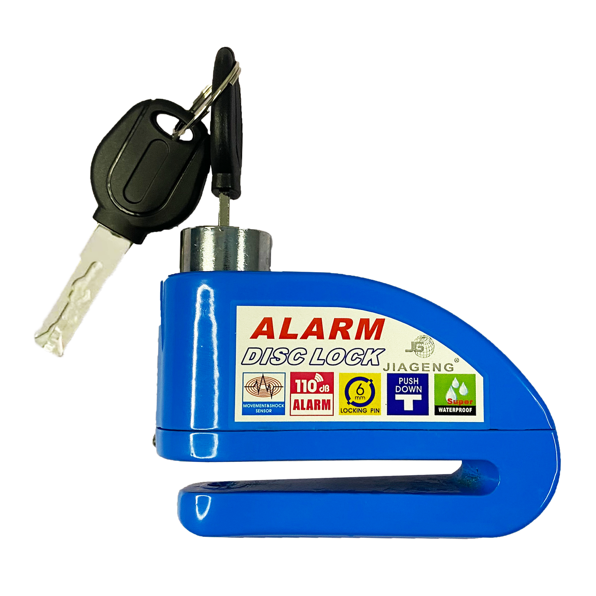 Motorcycle Disc Lock with Alarm, Security Brake Padlock for Bike ...
