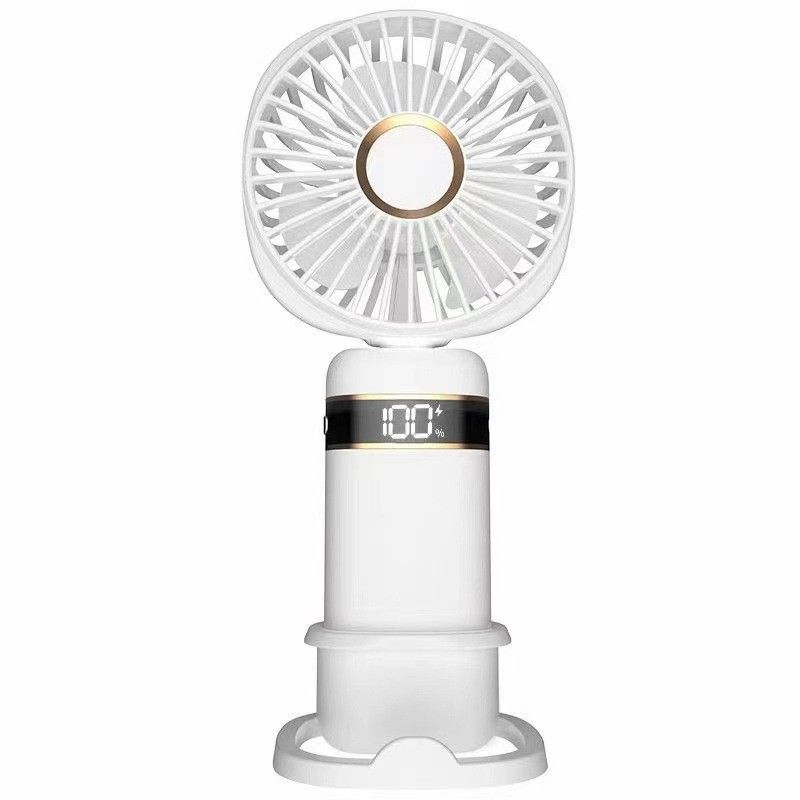 Mini Rechargeable Handheld Fan with Stand Charge Display | Shop Today ...