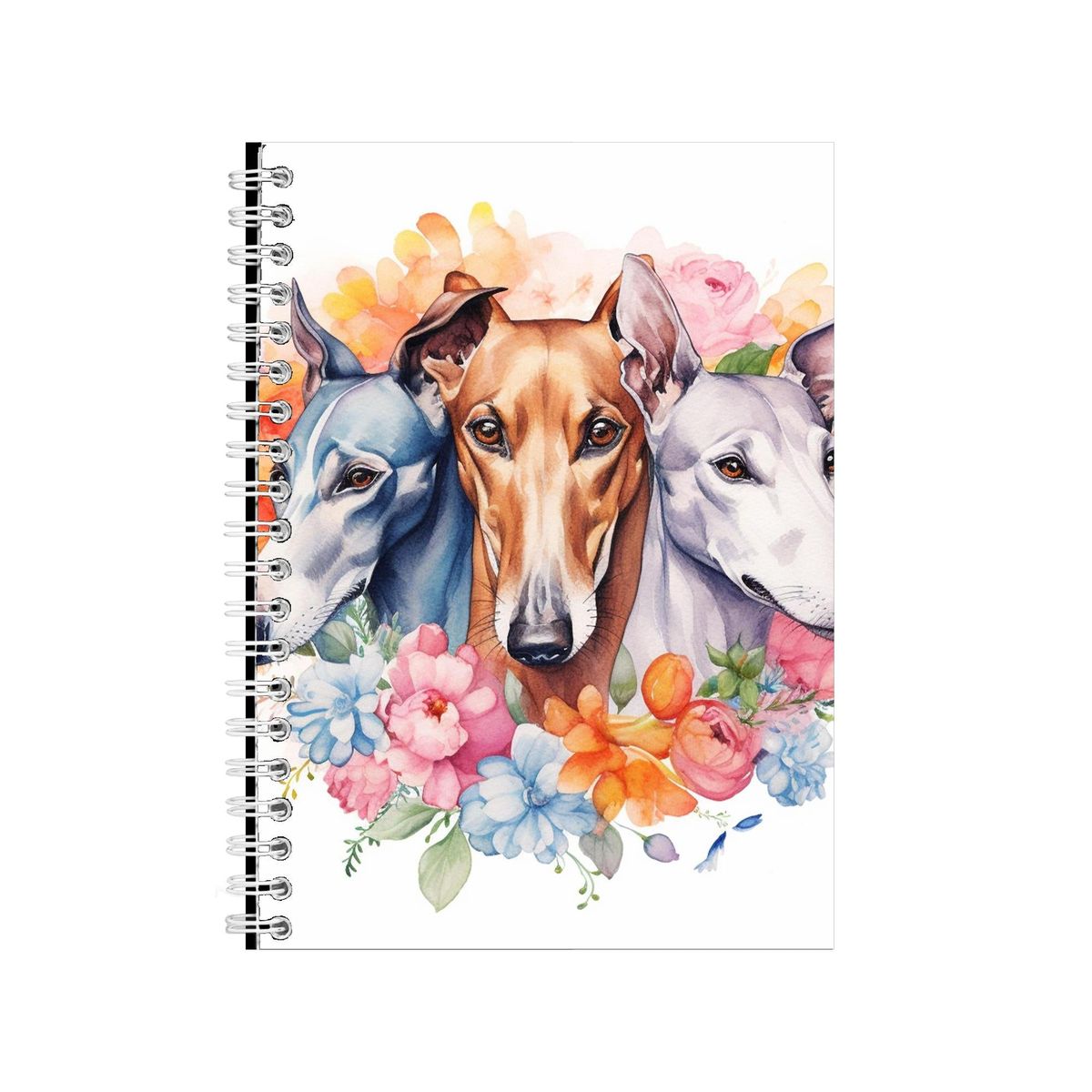 Flower Dogs 19 A5 Notebook Gift Idea Spiral Notepad 200 | Shop Today ...