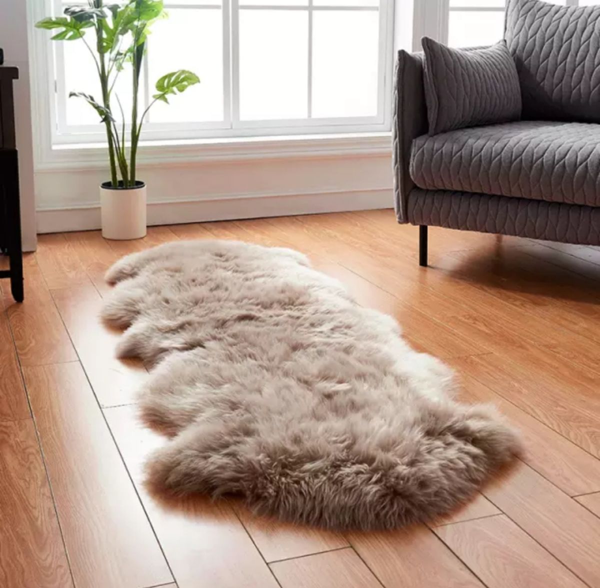 Fluffy Runner Rug / Carpet - Light Brown | Shop Today. Get it Tomorrow ...