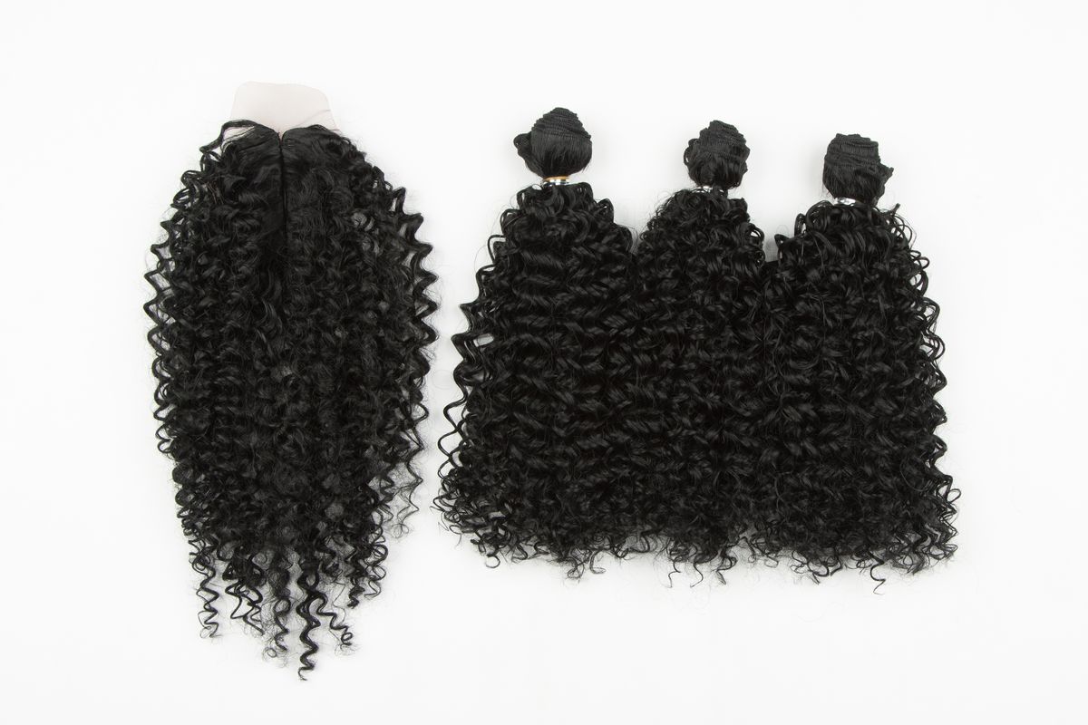 Magic Synthetic Hair Extensions Hair Bundles With Closure Classic ...