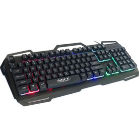 AK-400 Wired Gaming Keyboard Mechanical Feel 104 Keys Backlit Keyboard ...