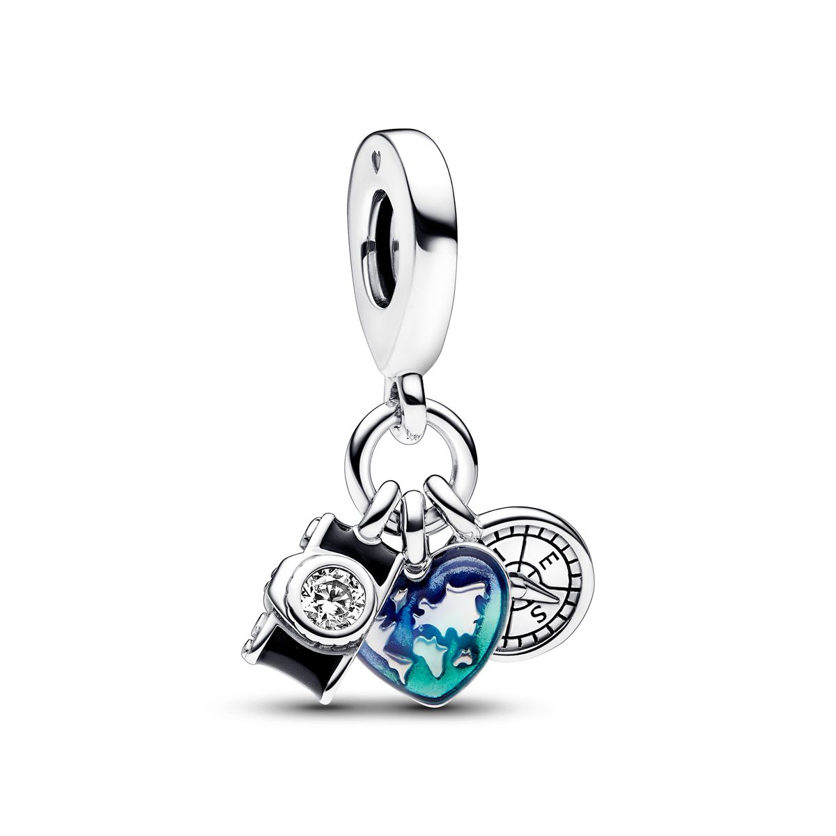 Pandora Camera, Heart & Compass Triple Dangle Charm | Shop Today. Get ...