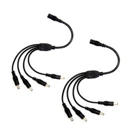 DC Power Splitter Cable 1 Female to 4 Male 5.5mm x 2.1mm - 2 Pieces ...