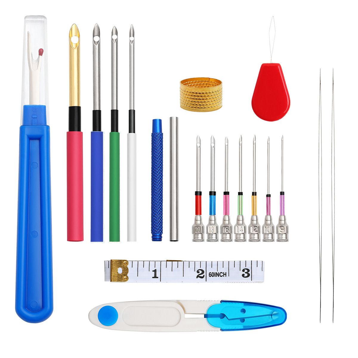 20-in-1 Punch Embroidery Kit with 11 PCS Embroidery Tool Punch for ...