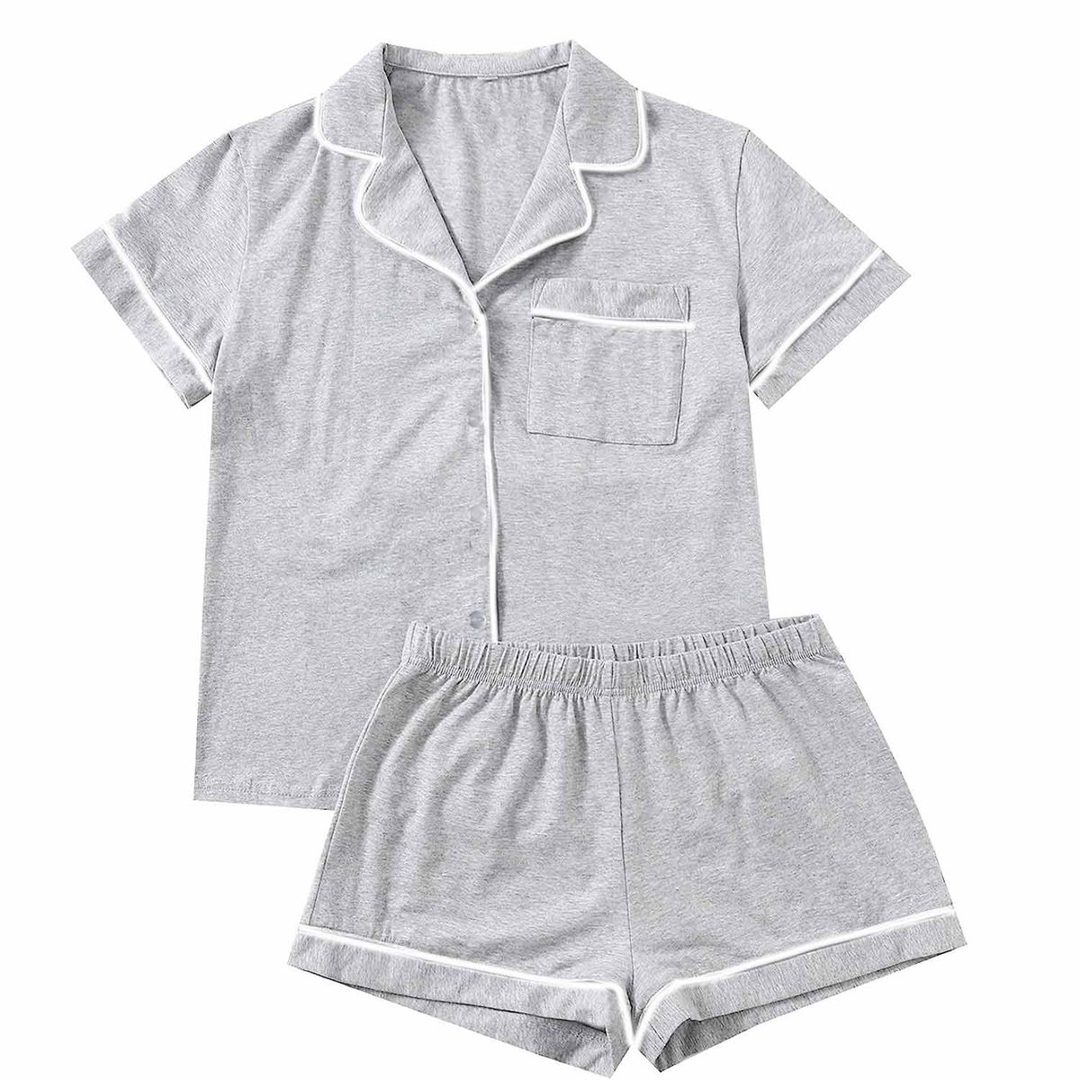 PJ Warehouse Grey Short Summer PJ | Shop Today. Get it Tomorrow ...