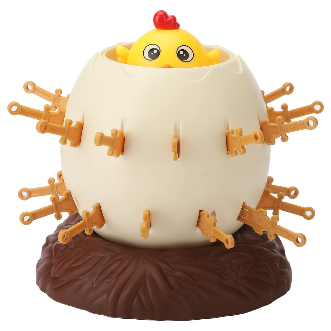 Pop Up Chick Toys Tricky Action Egg Shape Board Fun Family Game for ...