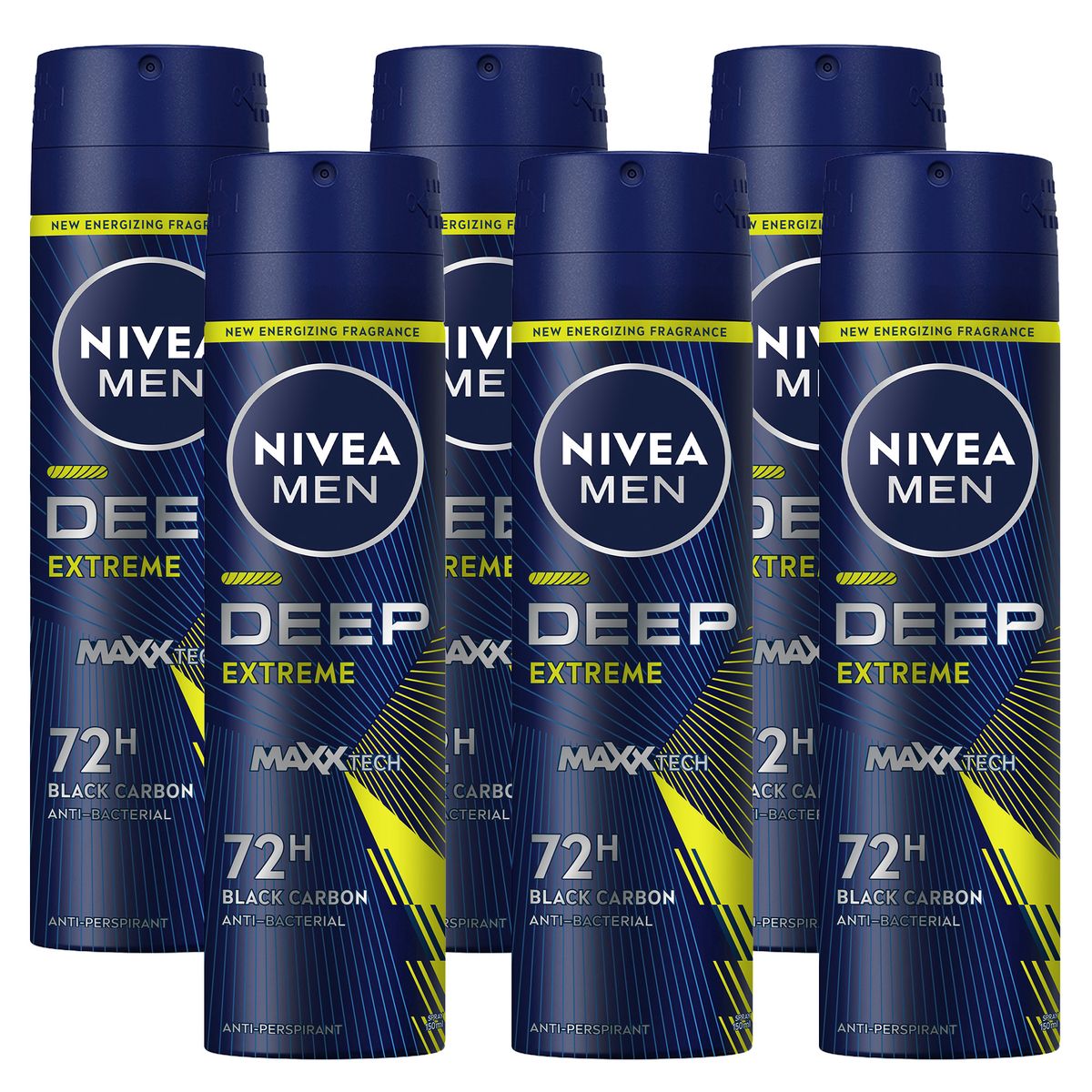 NIVEA MEN DEEP Extreme MaxxTech, Antiperspirant for Men, Spray 6x150ml | Shop Today. Get it ...