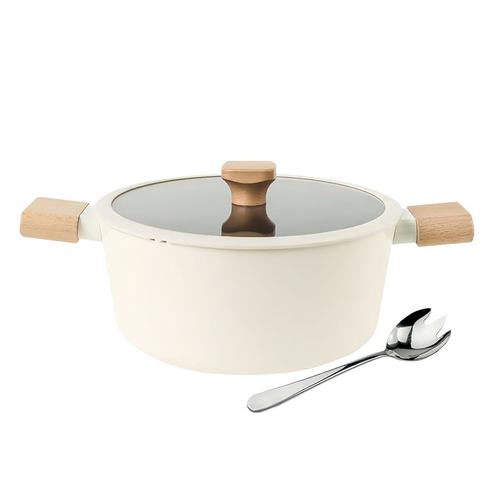Nonstick Casserole Pot With Glass Lid - 20cm - Set of 2 | Shop Today ...