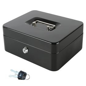Cash Box Locking Money Box with Lock 2 Key Cash Tray Money Saving ...