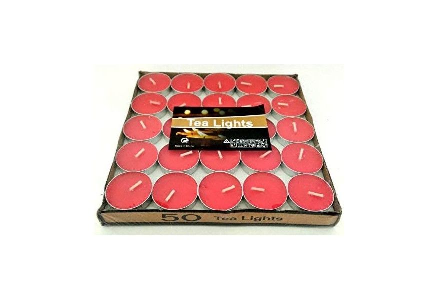 Tea Light Wax Candles Red - Pack of 50 Pieces | Shop Today. Get it ...