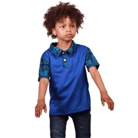 Kids Blue Sotho Heritage Shirt by Tribe Afrique | Shop Today. Get it ...