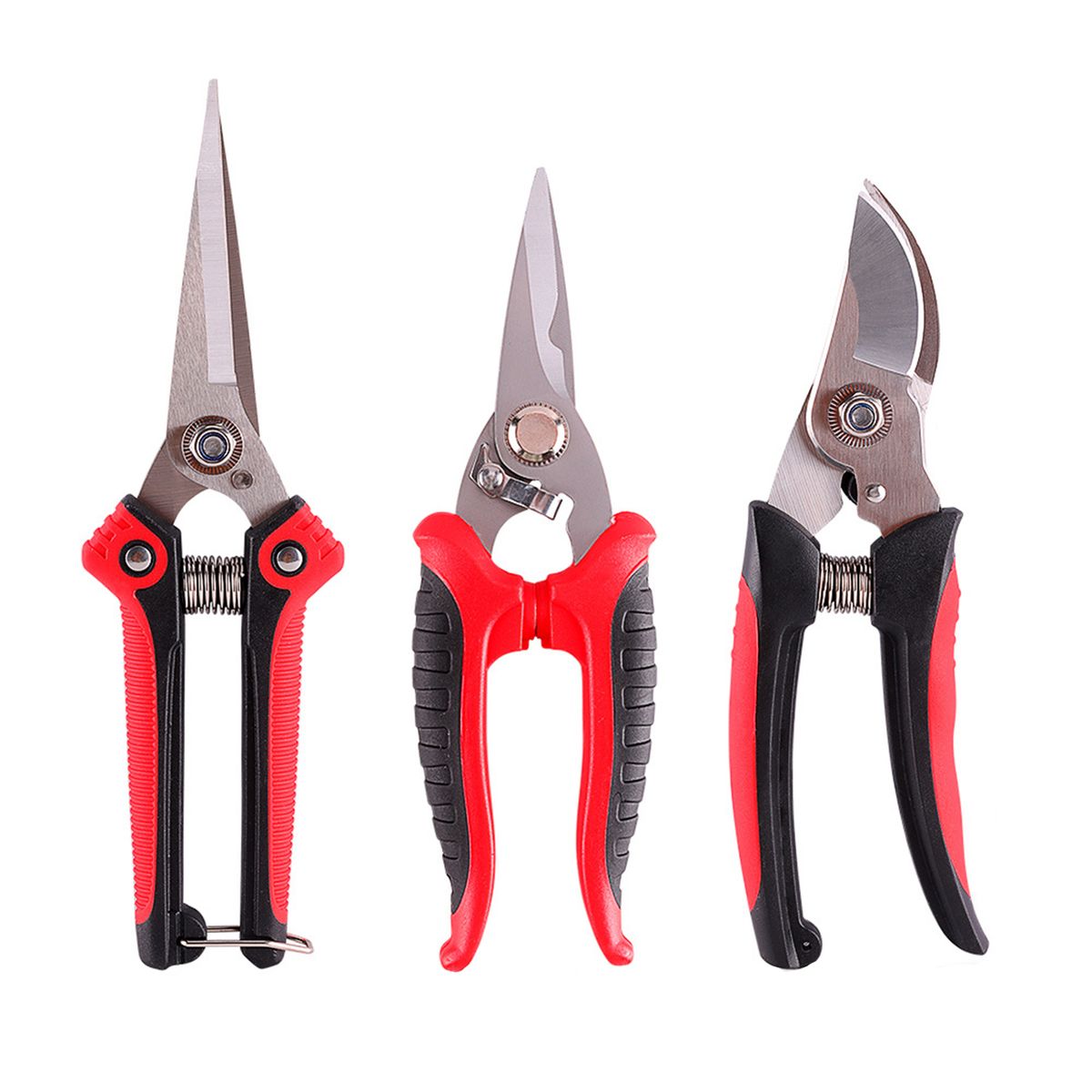 3 Pieces Gardening Scissors Set Heavy Duty Utility Scissor Gardon ...